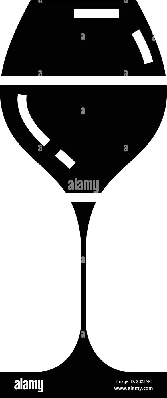 Glass black icon, concept illustration, vector flat symbol, glyph sign ...