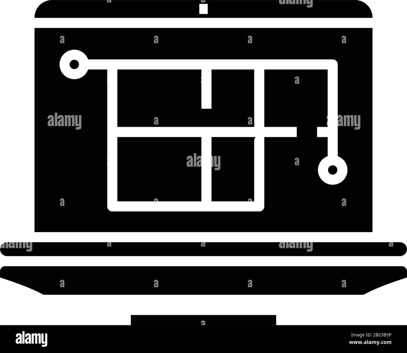 Flat project black icon, concept illustration, vector flat symbol ...