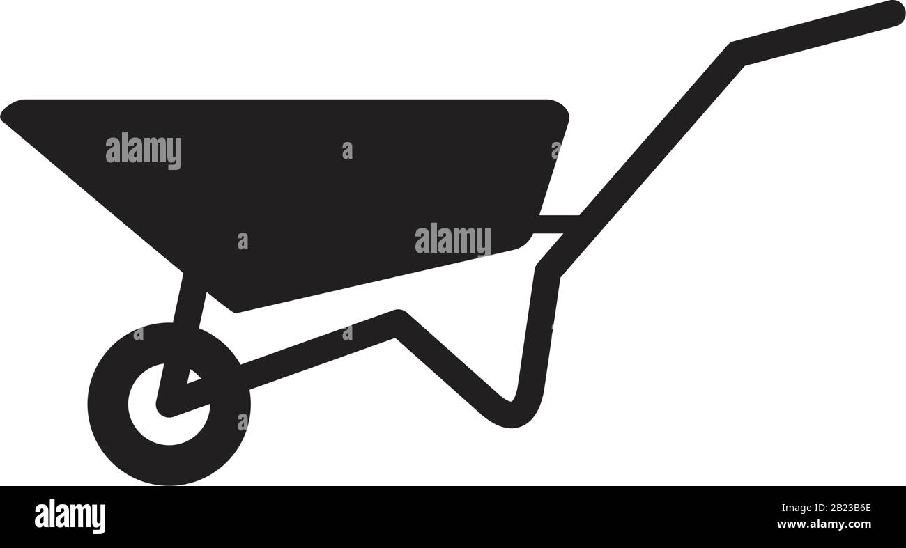 Wheelbarrow Icon template black color editable. Wheelbarrow Icon symbol ...