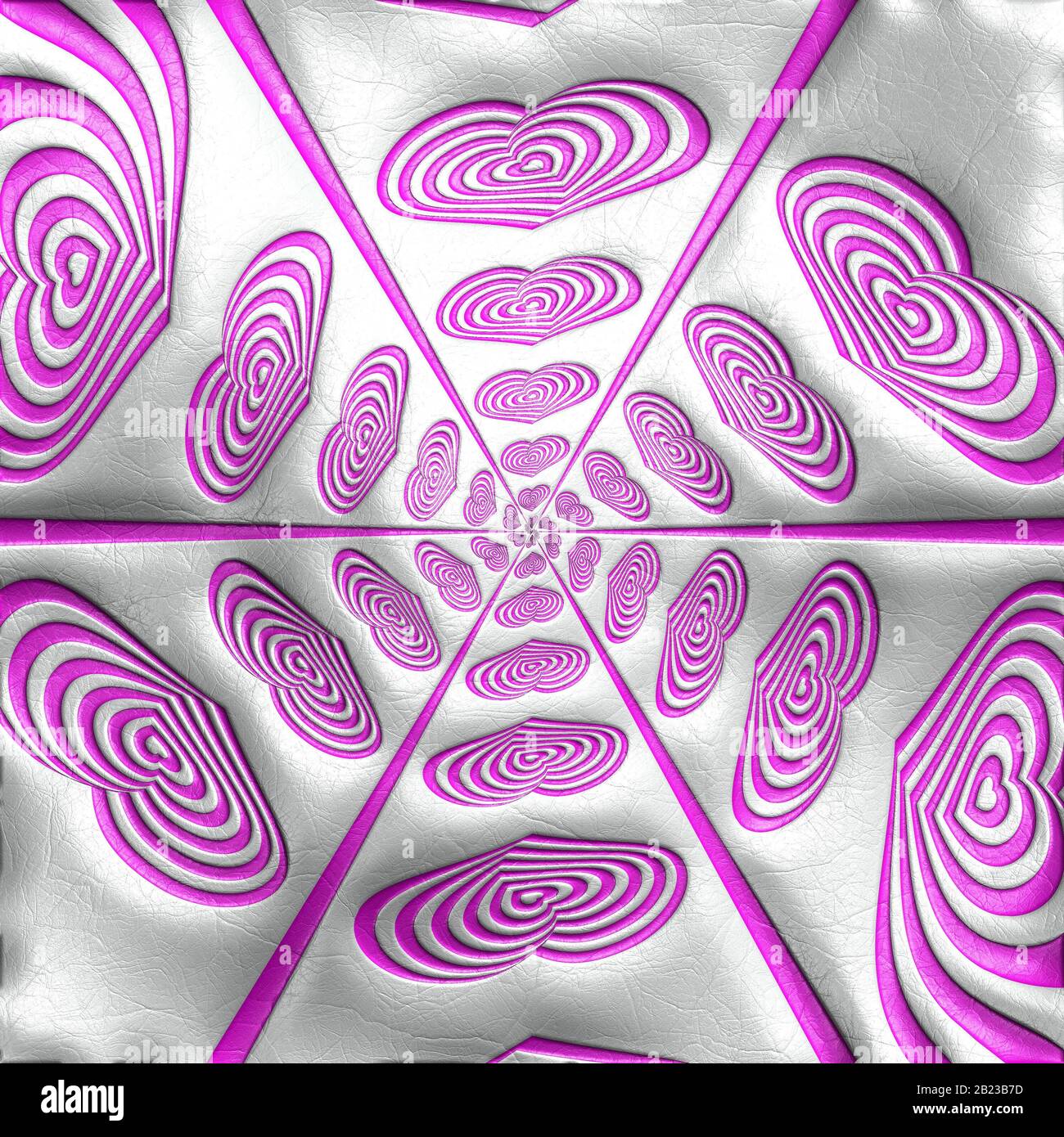 Leather tile with embossed optical illusion Stock Photo - Alamy