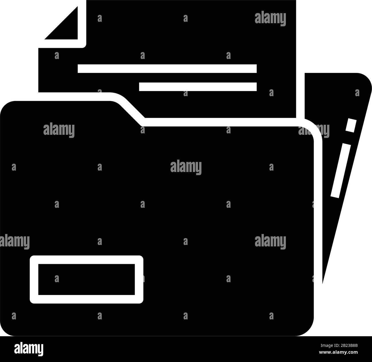 Files black icon, concept illustration, vector flat symbol, glyph sign ...