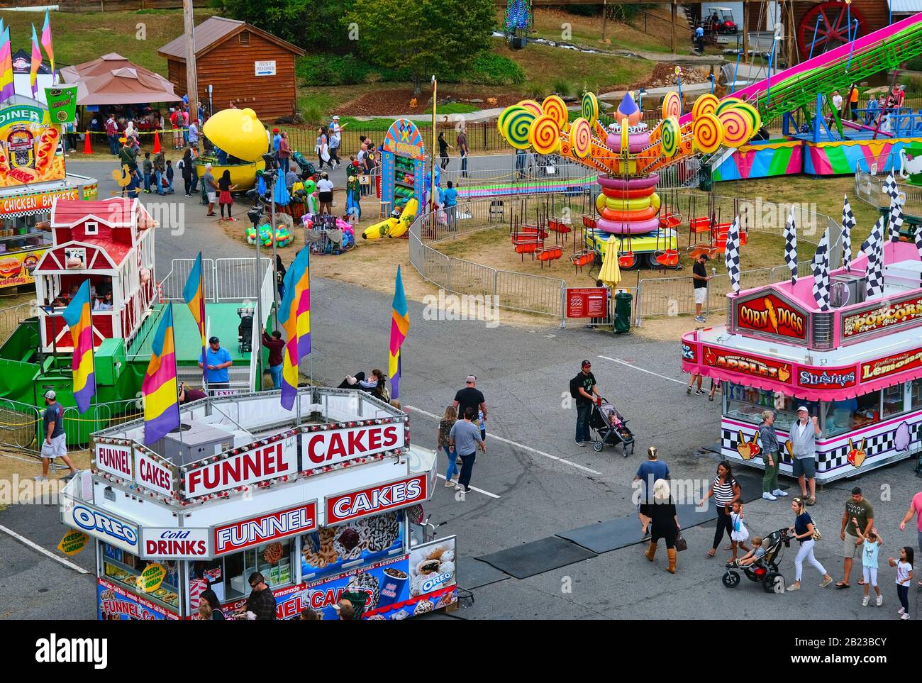 Food and Rides at a Local Carnival Stock Photo - Alamy