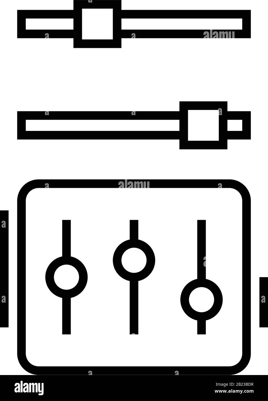 Personal settings line icon, concept sign, outline vector illustration ...