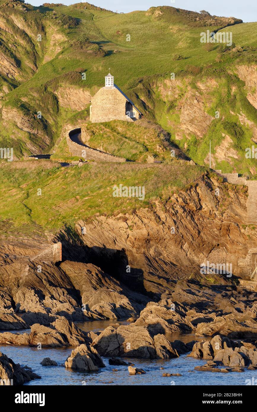Chapel of St Nicholas, Lantern Hill, viewed from Capstone Point with ...