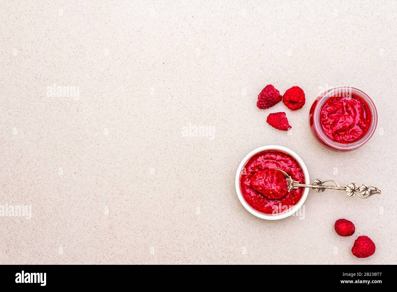 Healthy organic homemade fruit puree. Jam, confiture, chutney or sauce ...