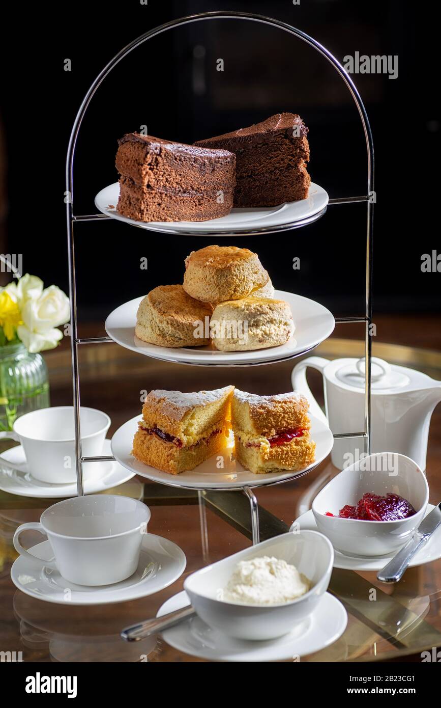 Afternoon tea cake stand hi-res stock photography and images - Alamy