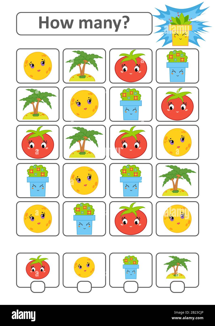 Counting game for preschool children. The study of mathematics. How ...