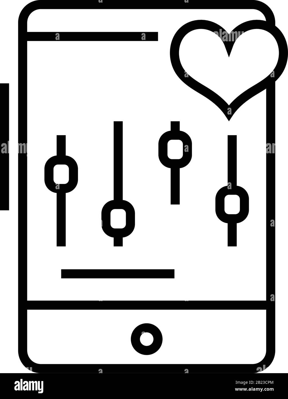Personal settings line icon, concept sign, outline vector illustration ...