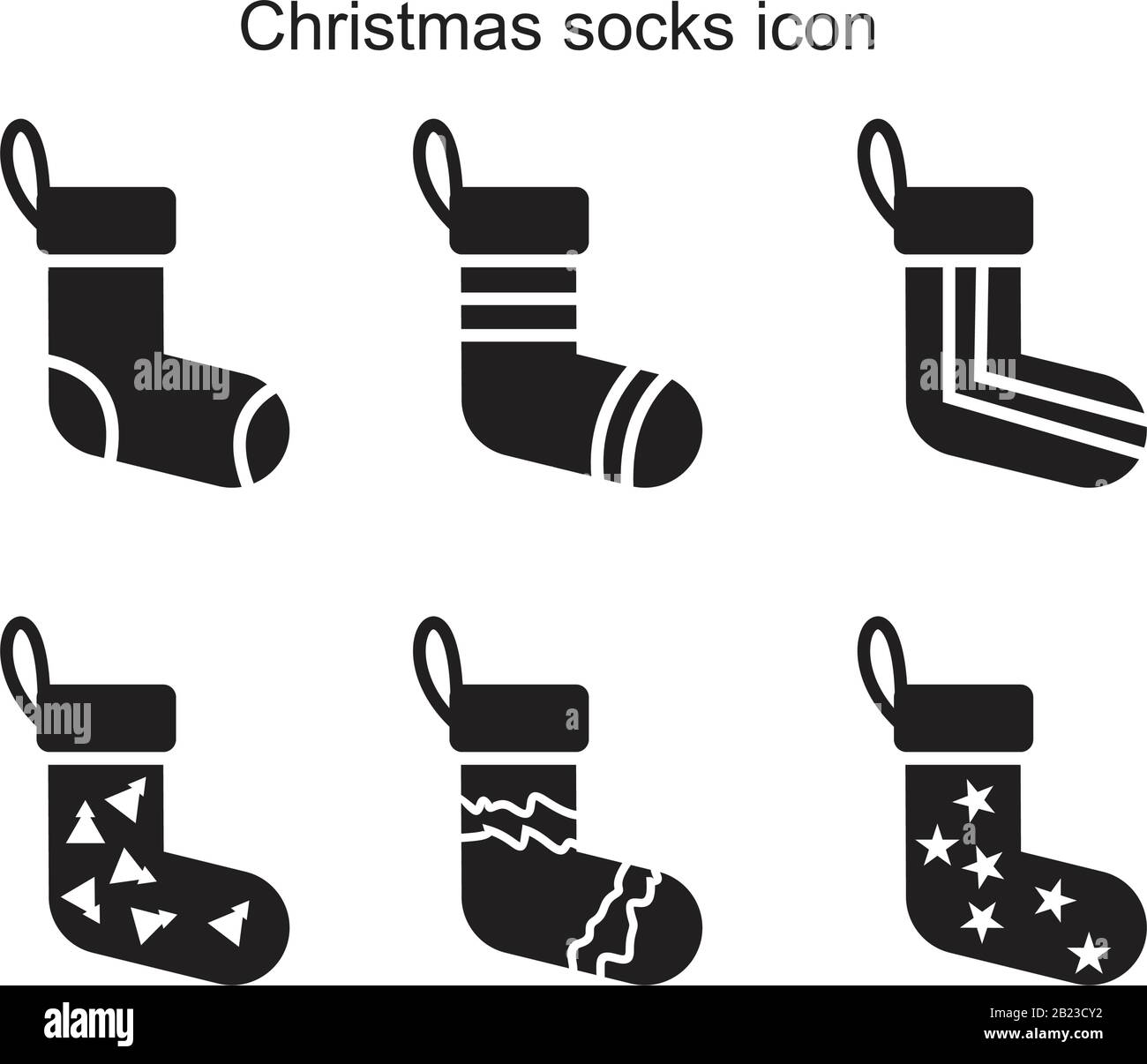 christmas socks icon template black color editable. christmas socks ...