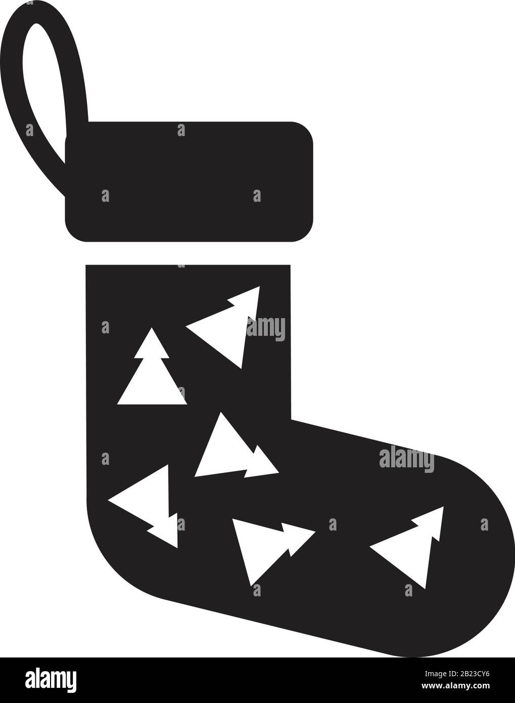 christmas socks icon template black color editable. christmas socks ...