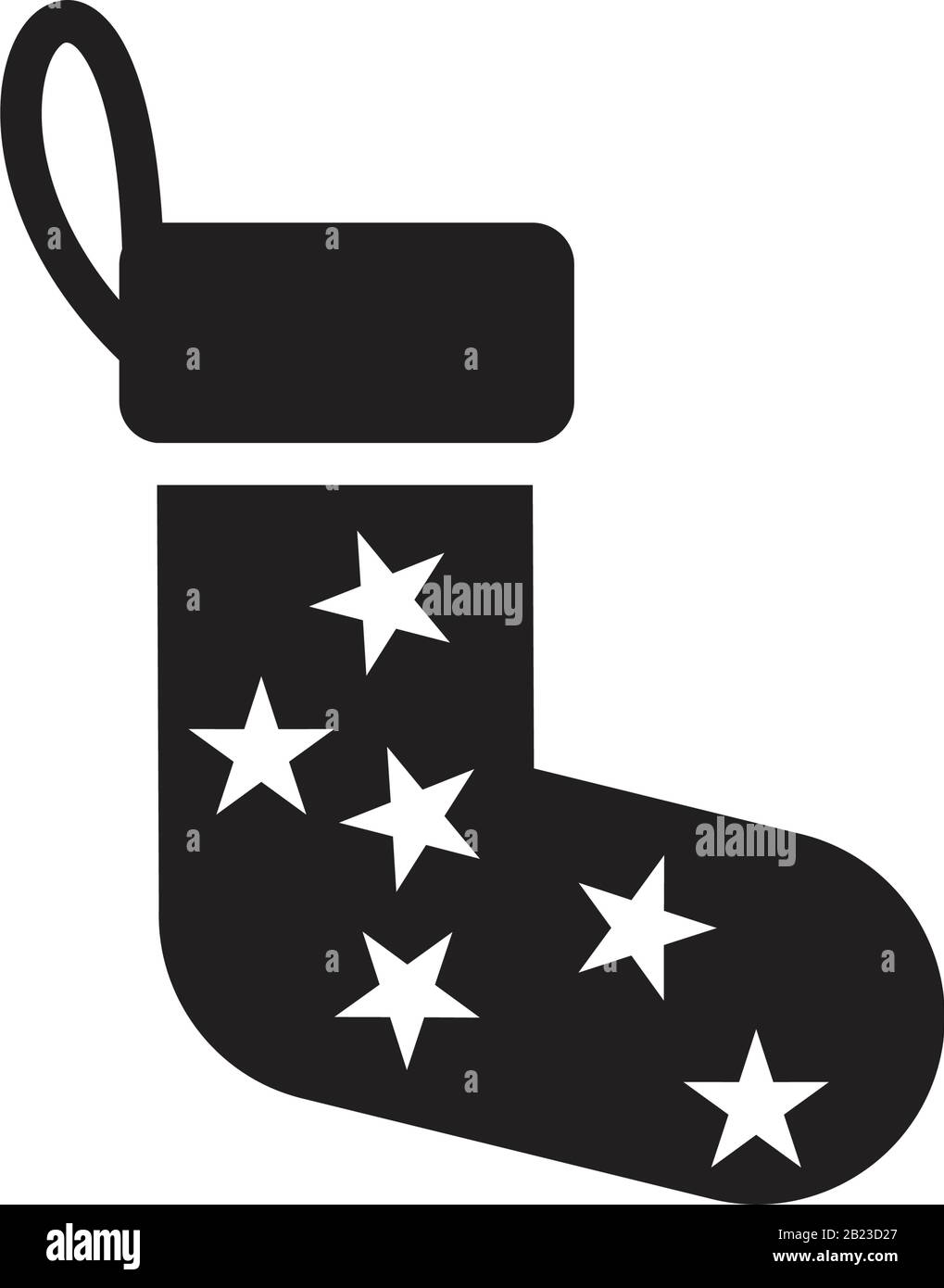 christmas socks icon template black color editable. christmas socks ...