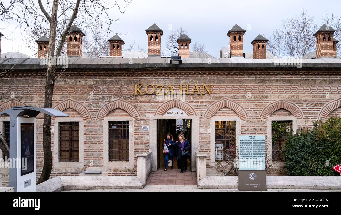 Bursa / Turkey - 02/16/2020: Tea gardens, silk shops and little ...