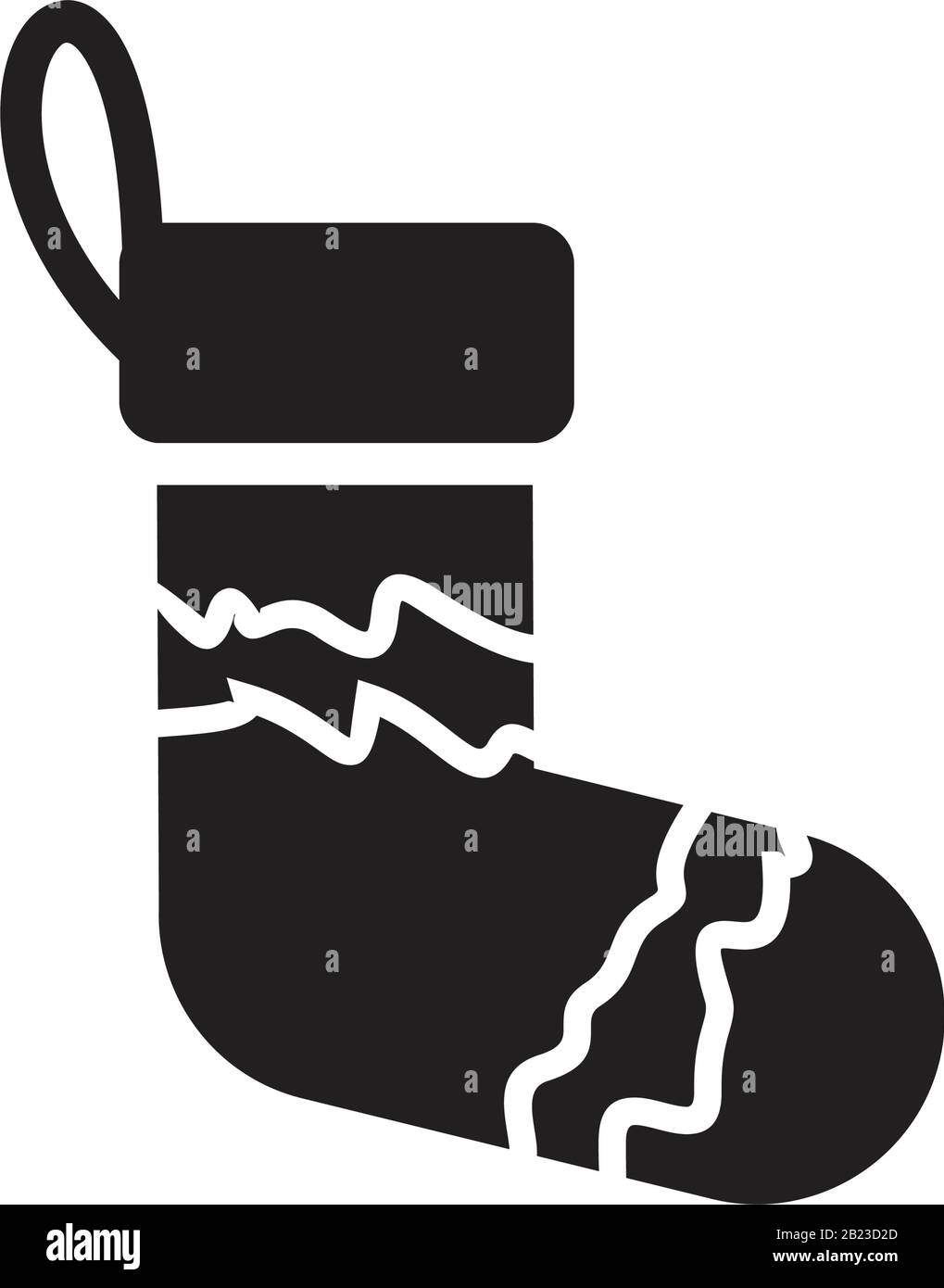 christmas socks icon template black color editable. christmas socks ...