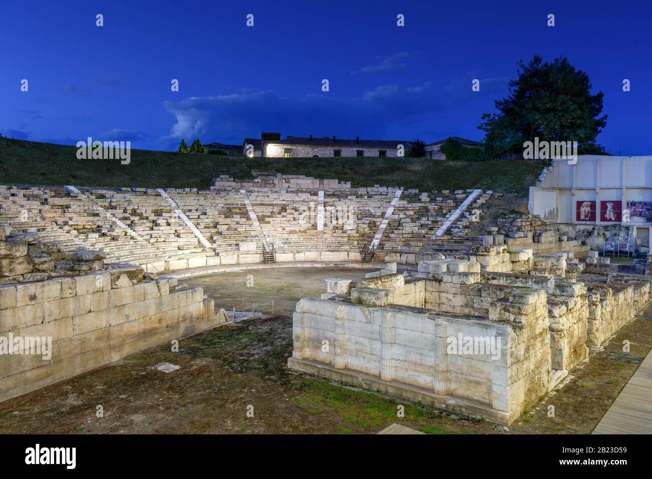 Ancient Theater in the city of Larissa in Greece Stock Photo - Alamy