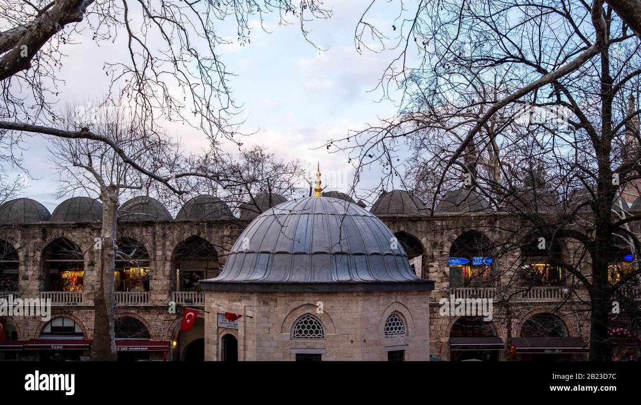 Bursa / Turkey - 02/16/2020: Tea gardens, silk shops and little ...