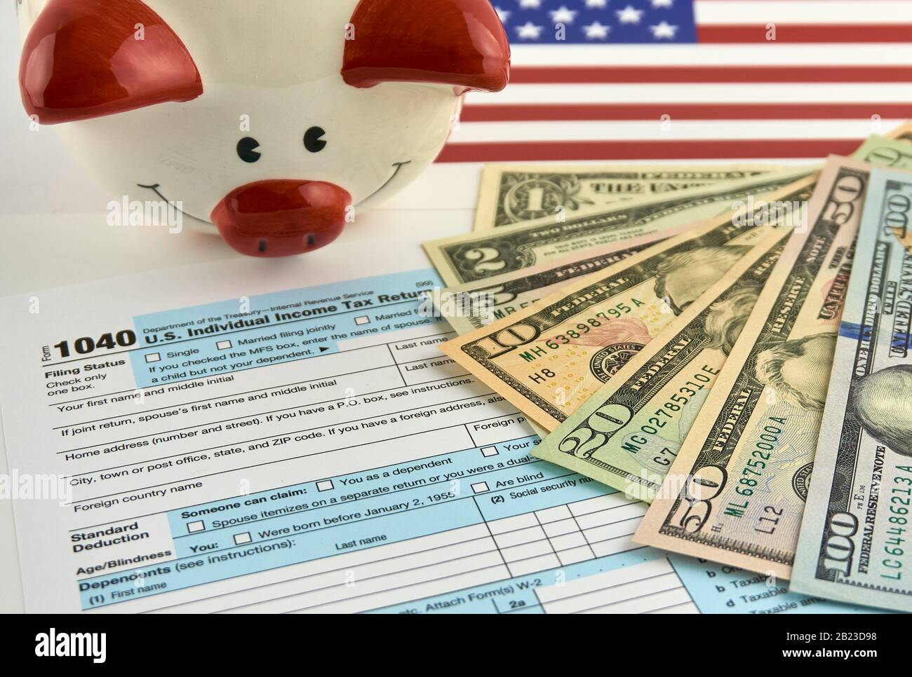 The 1040 Individual Tax Form Stock Photo - Alamy