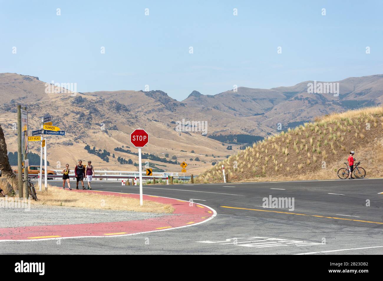 Summit lookout lyttelton harbour banks peninsula top of the sumn hi-res ...
