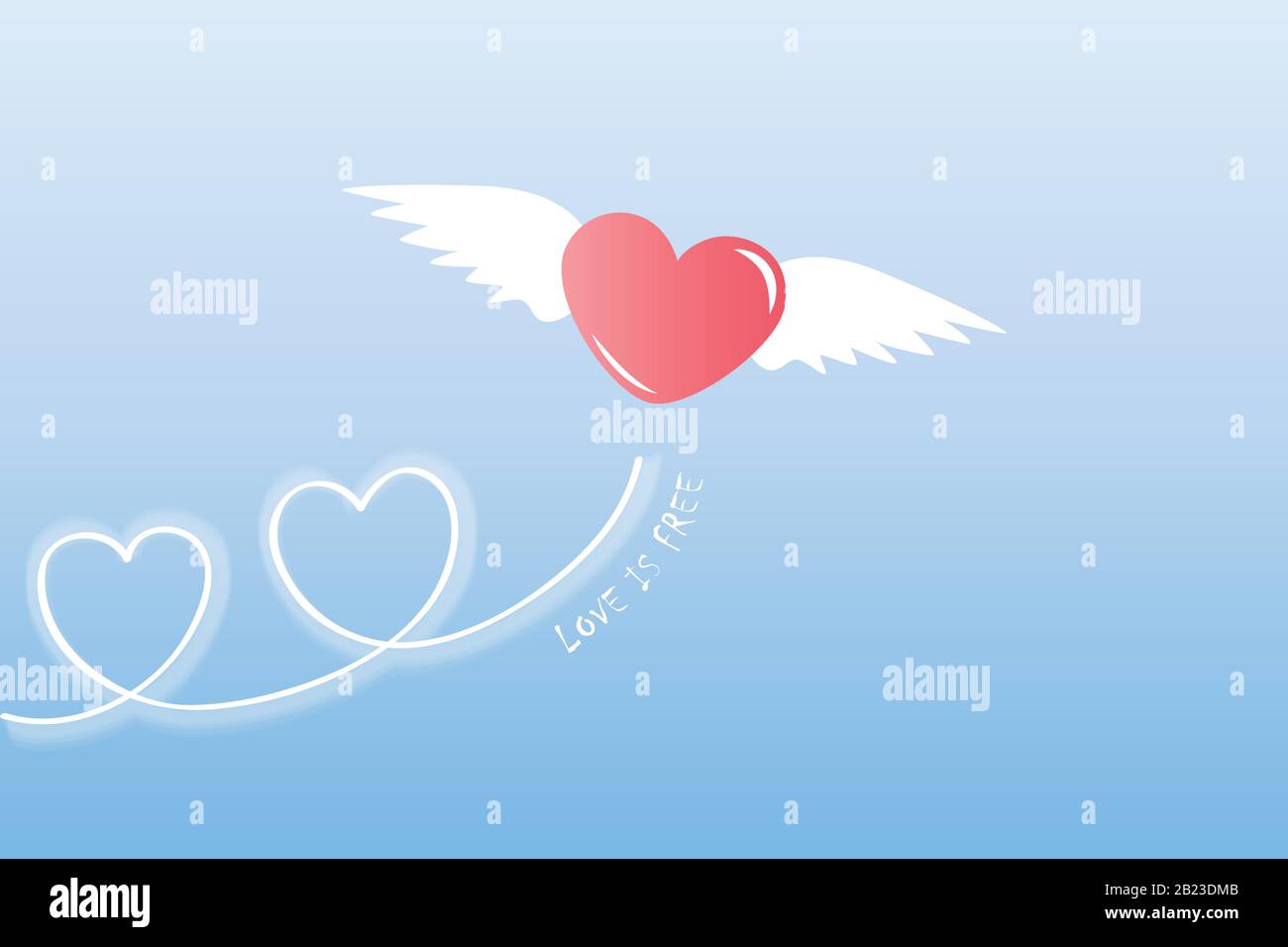 Flying heart hi-res stock photography and images - Alamy