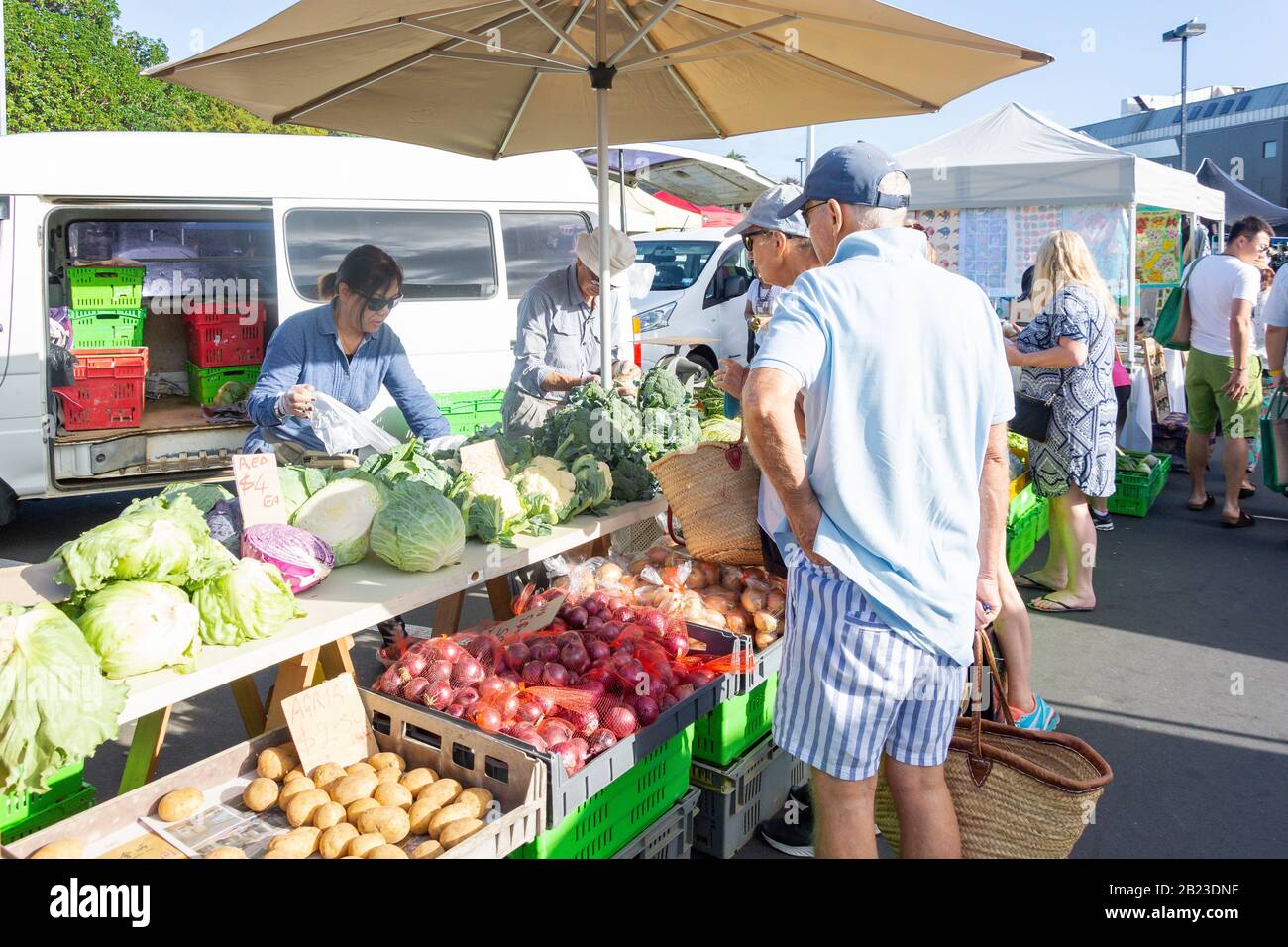 Vegetable stall stalls outdoor street markets takapuna sunday ma hi-res ...