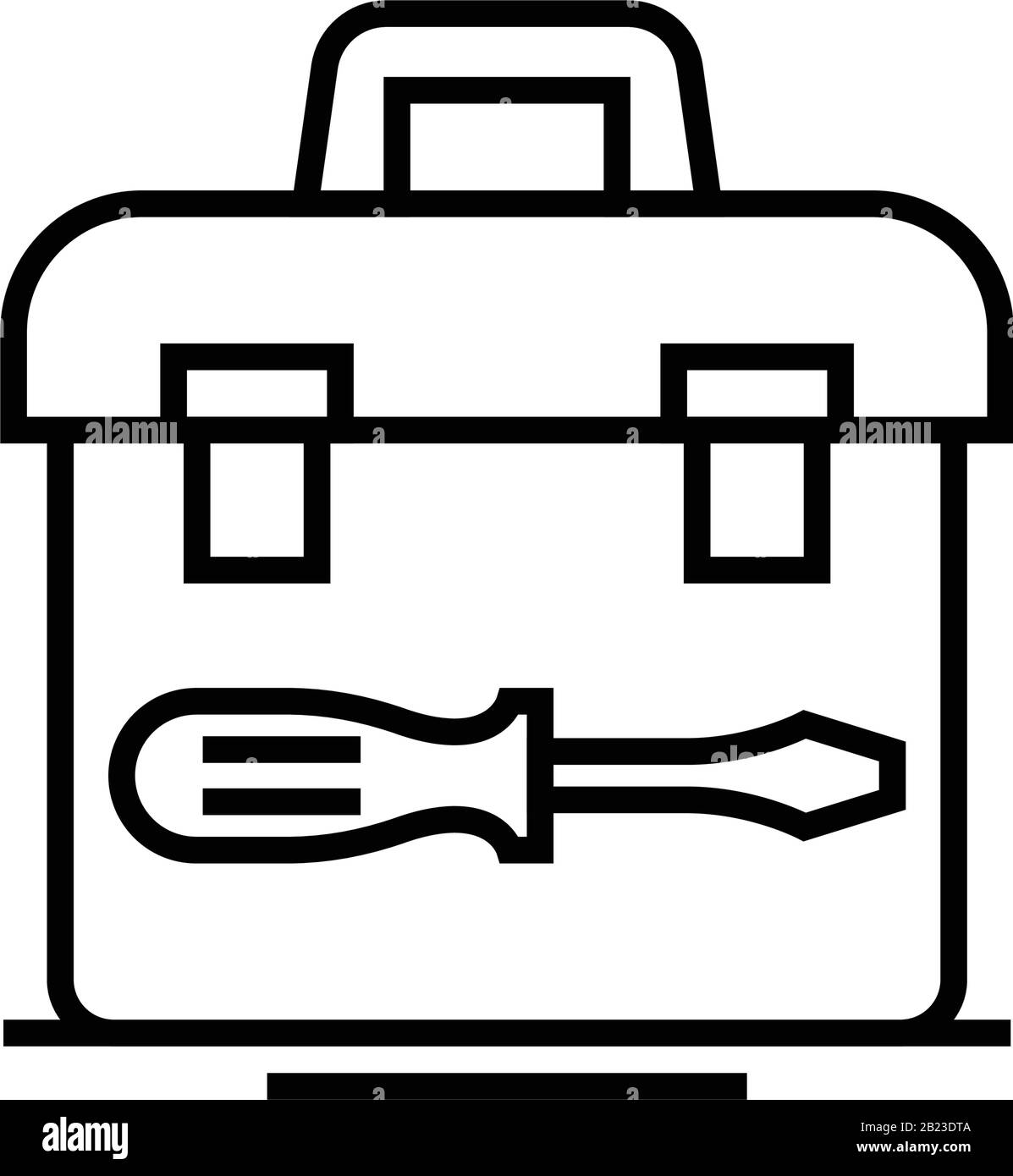 Repair case line icon, concept sign, outline vector illustration ...