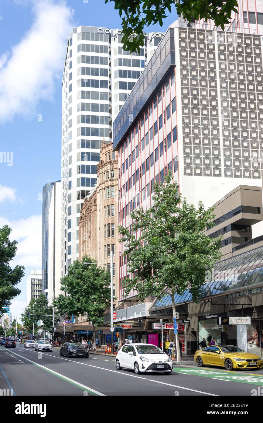 Queen Street, City Centre, Auckland, Auckland Region, New Zealand Stock ...