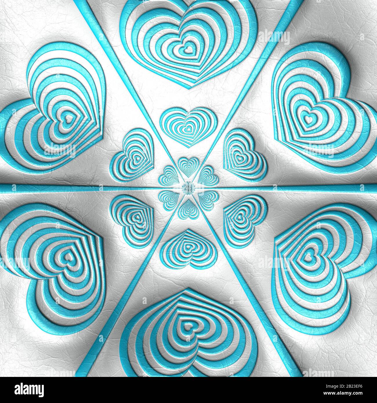 Leather tile with embossed optical illusion Stock Photo - Alamy