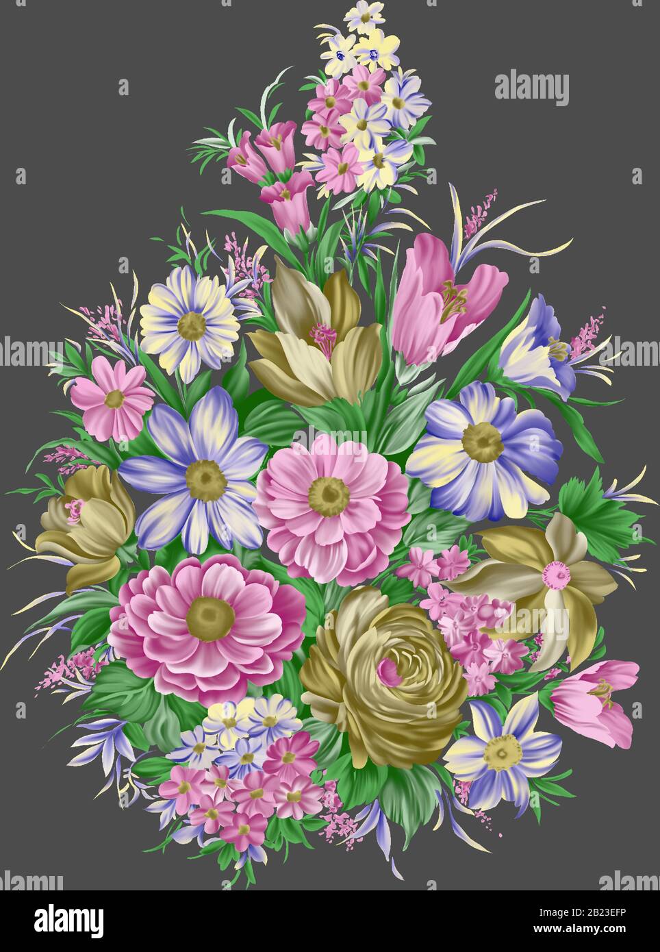 textile flower bunch Stock Photo - Alamy