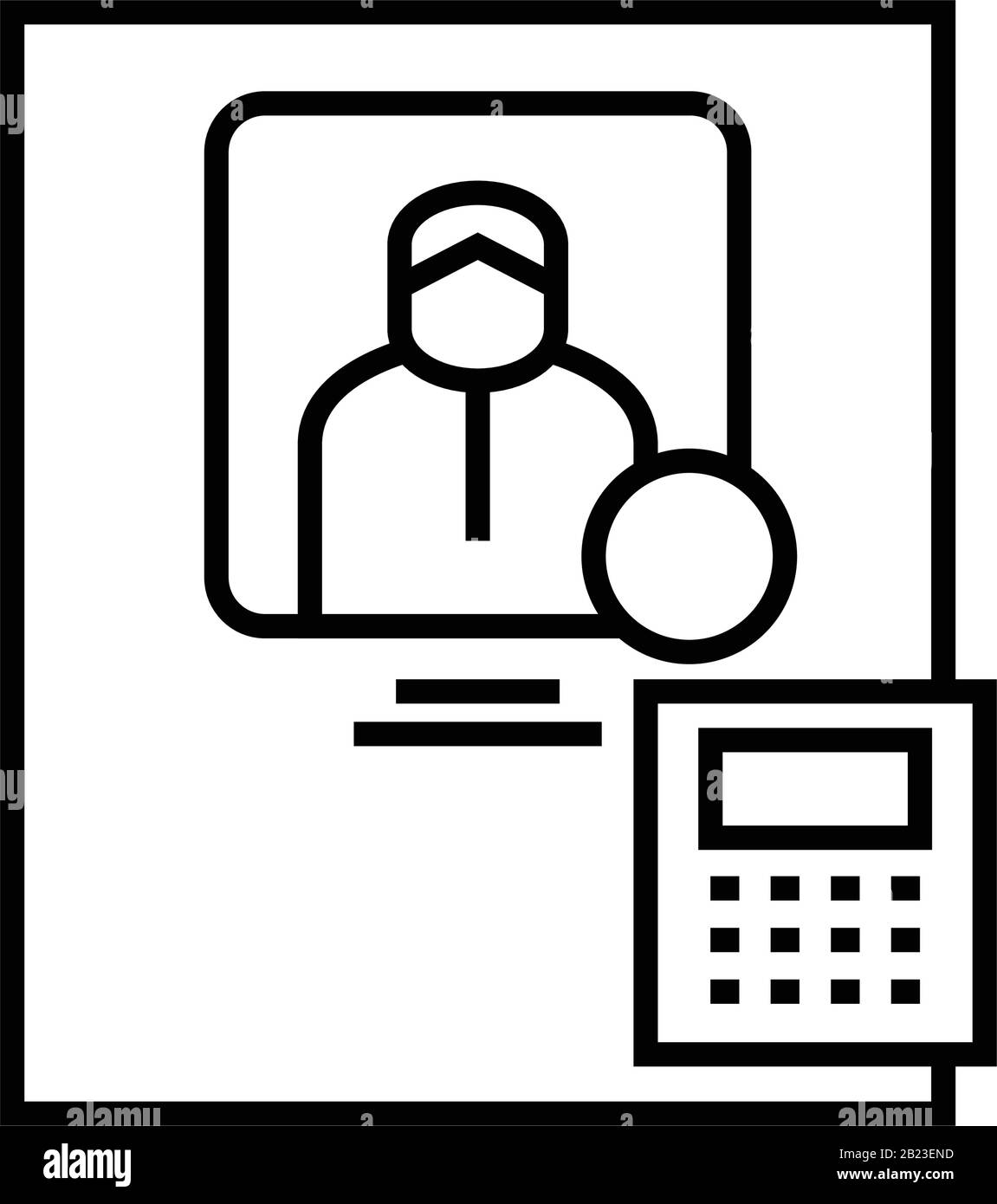 Profile line icon, concept sign, outline vector illustration, linear ...