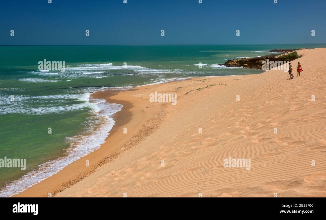 Caribbean meets the desert at Taroa Beach, Punta Gallinas, northern tip ...