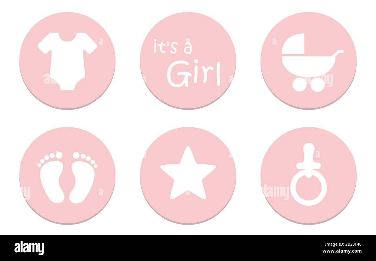 Baby Girl Symbols Clip Art