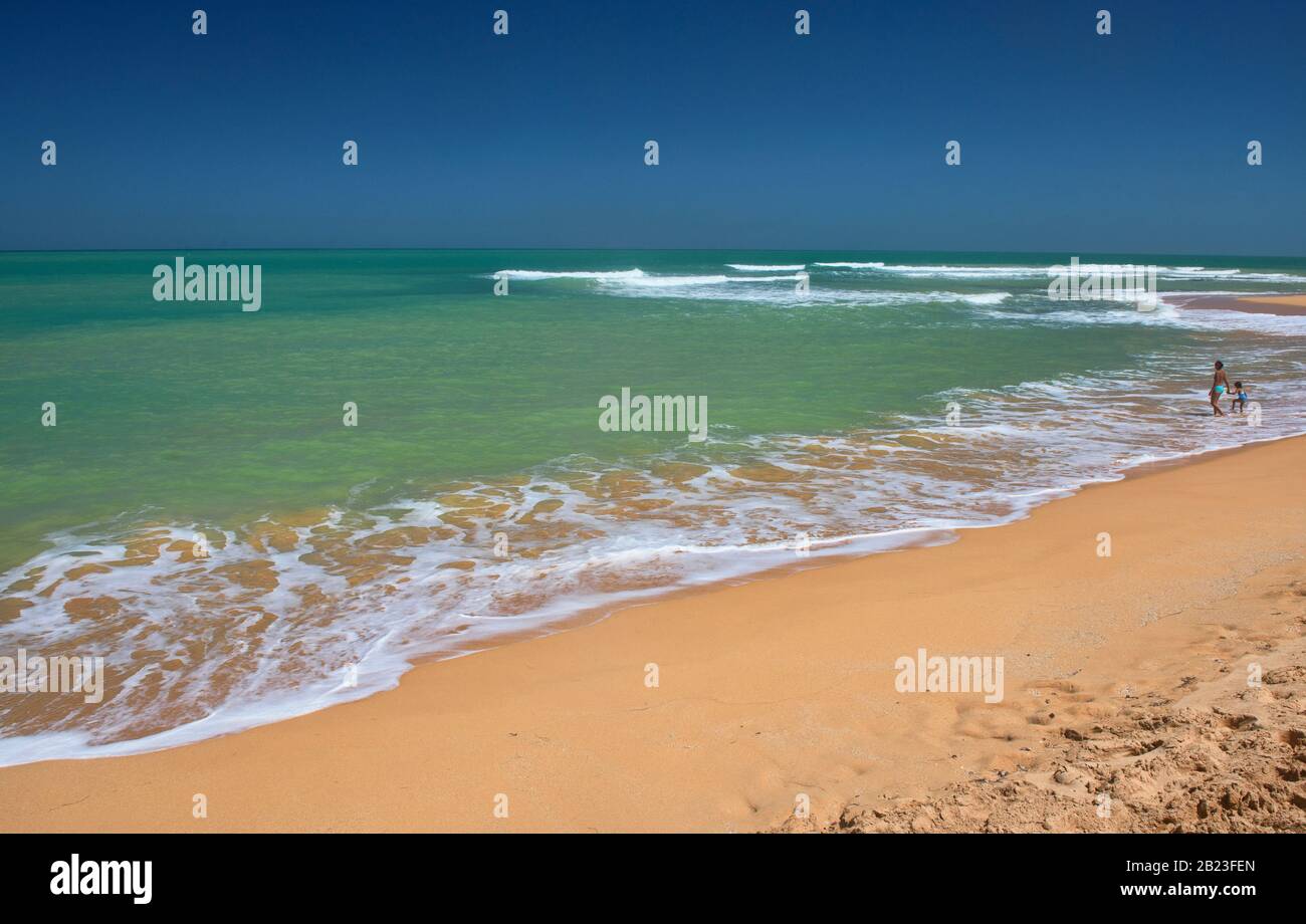 Caribbean meets the desert at Taroa Beach, Punta Gallinas, northern tip ...