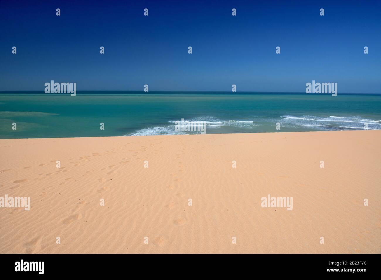 Caribbean meets the desert at Taroa Beach, Punta Gallinas, northern tip ...