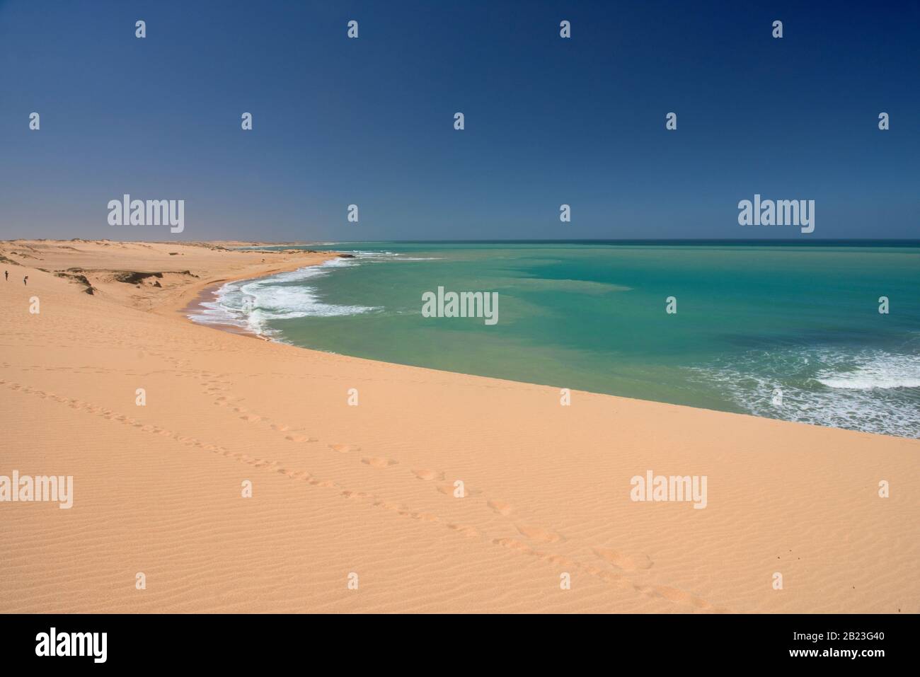Caribbean meets the desert at Taroa Beach, Punta Gallinas, northern tip ...