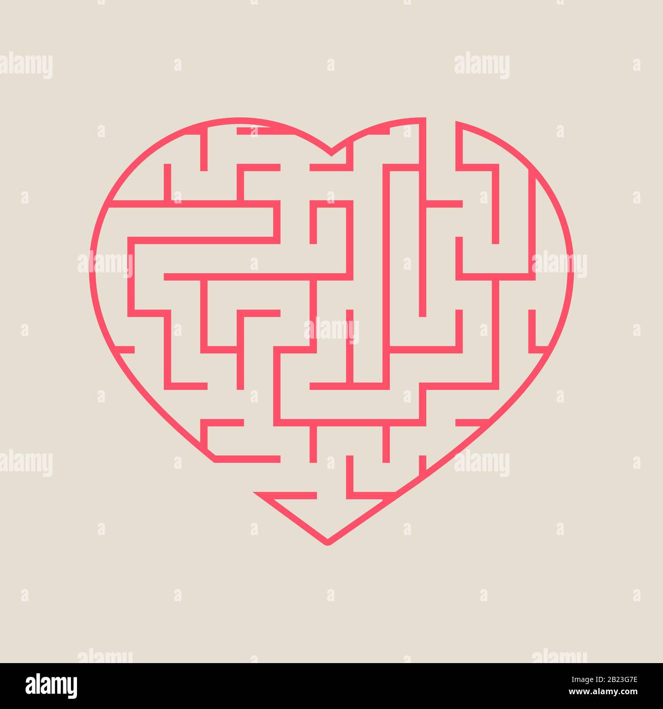 Labyrinth heart. Simple flat vector illustration isolated on white ...