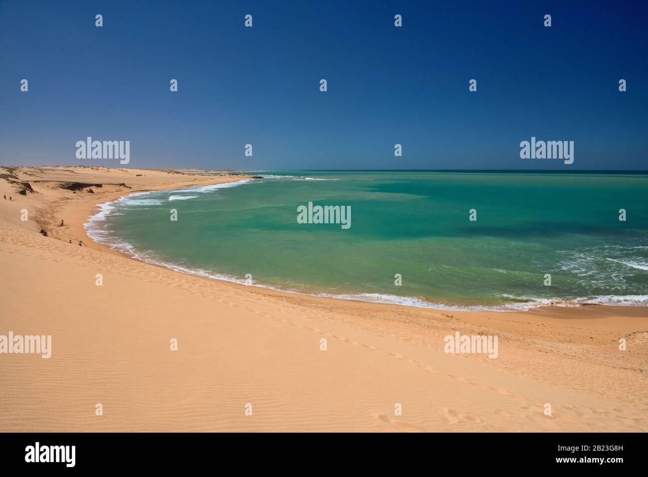Caribbean meets the desert at Taroa Beach, Punta Gallinas, northern tip ...