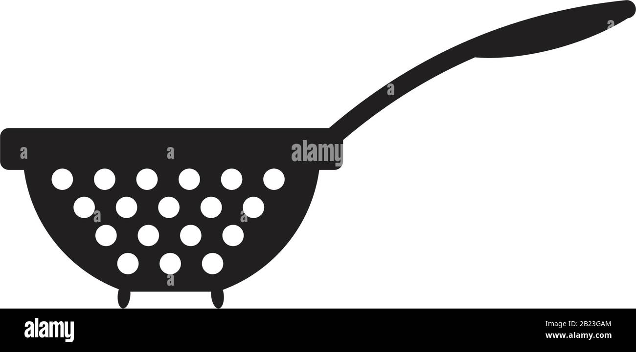 Colander icon template black color editable. Colander icon symbol Flat ...