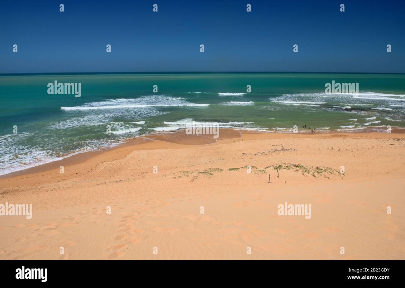 Caribbean meets the desert at Taroa Beach, Punta Gallinas, northern tip ...