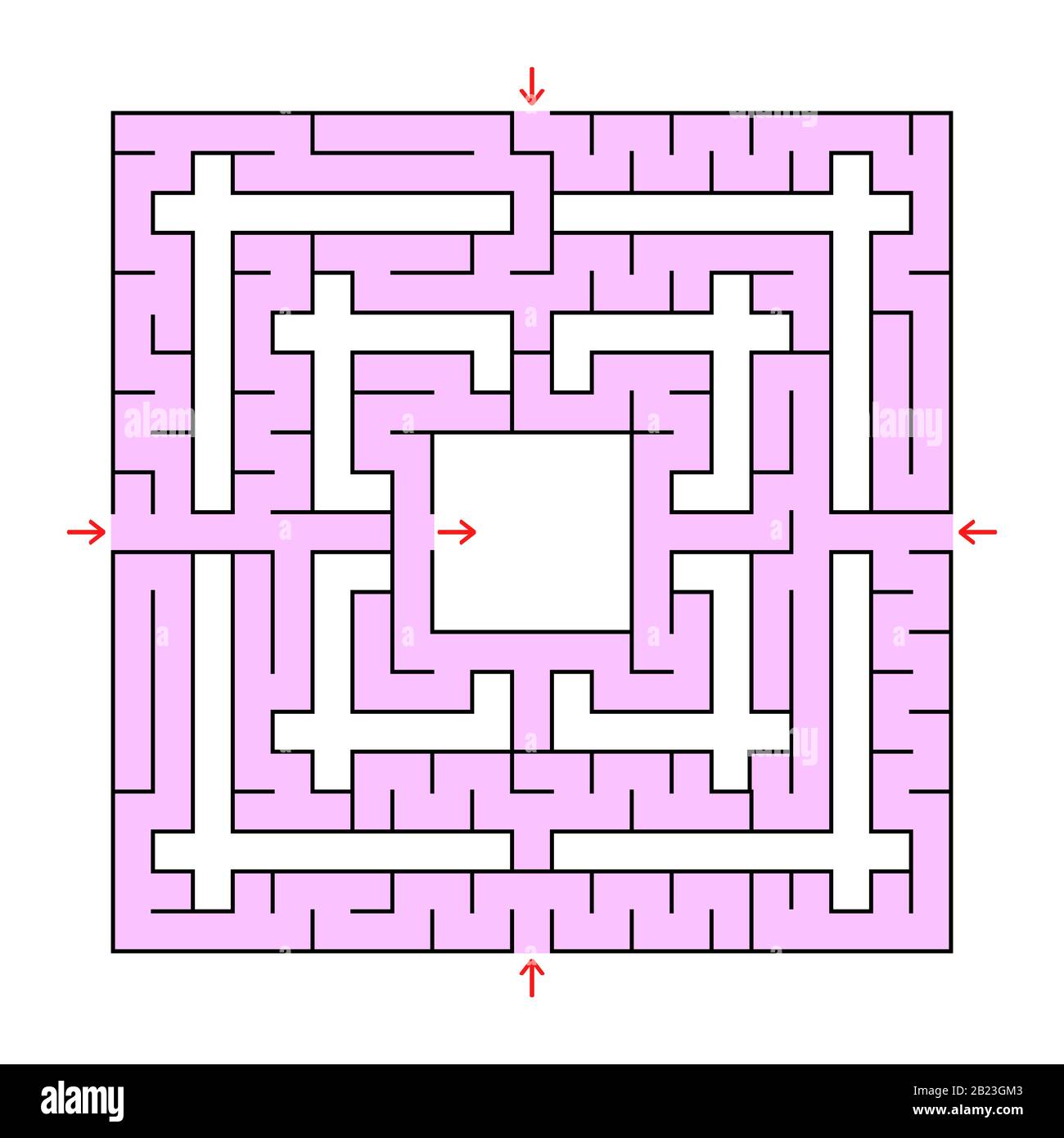 Abstract polygonal maze of fantastic shape. Vector illustration ...