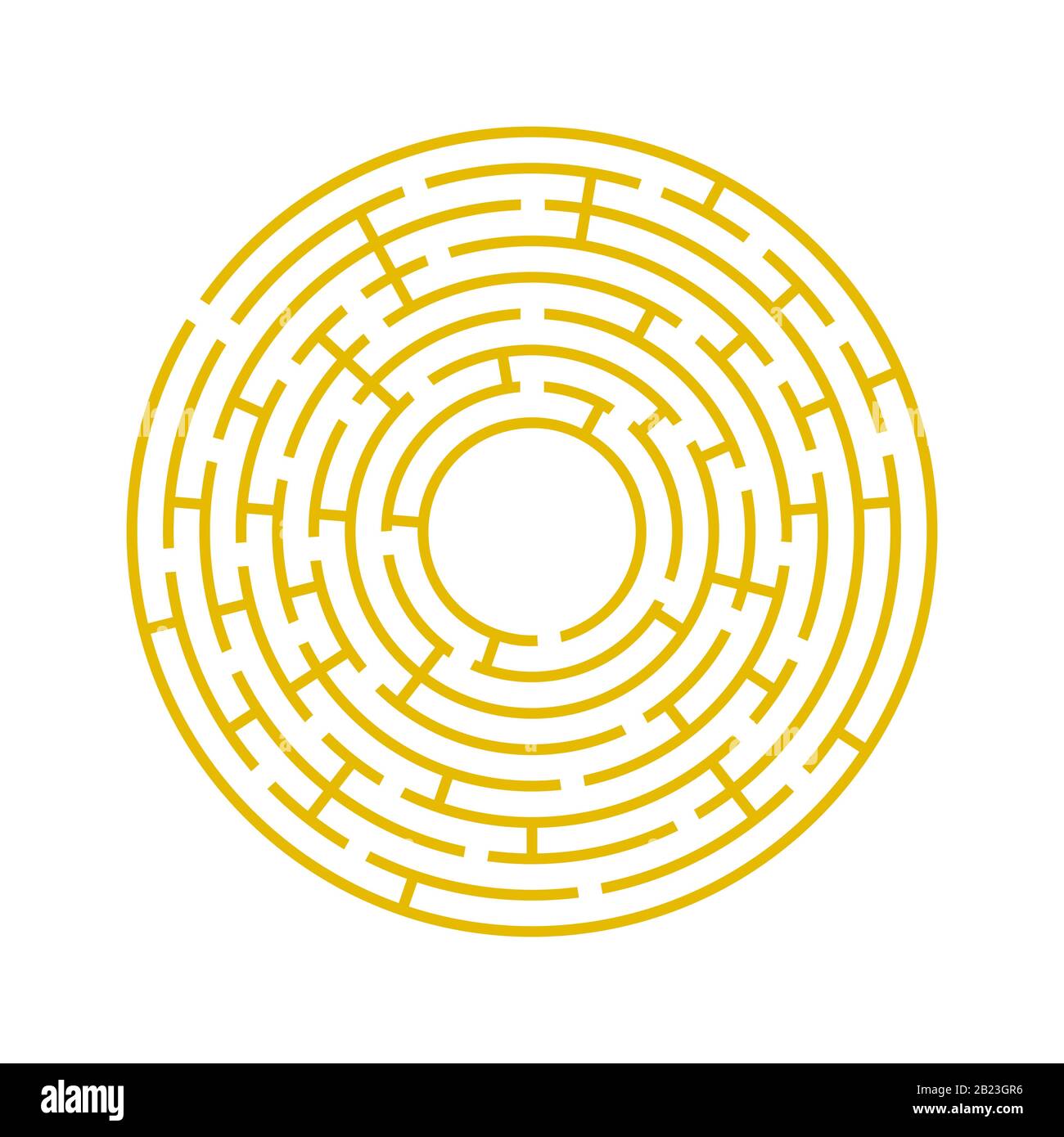 Abstract round maze. An educational game for children and adults ...