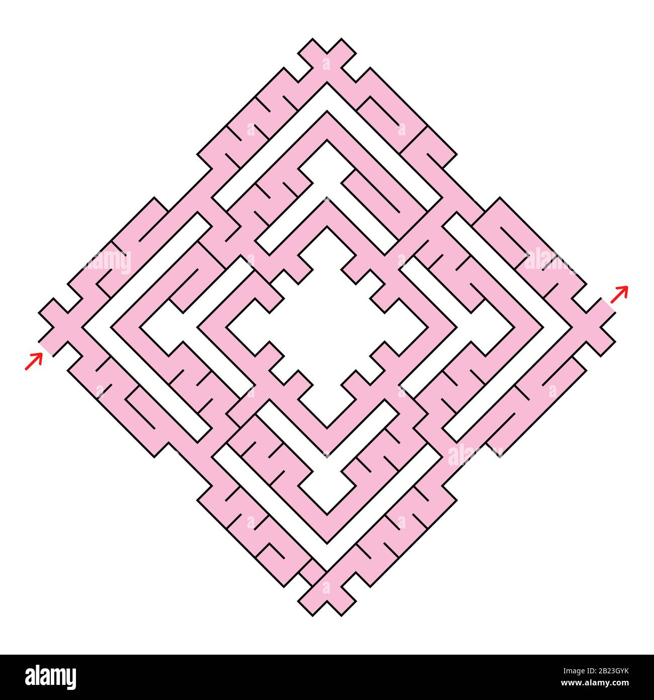 Abstract polygonal maze of fantastic shape. Vector illustration ...