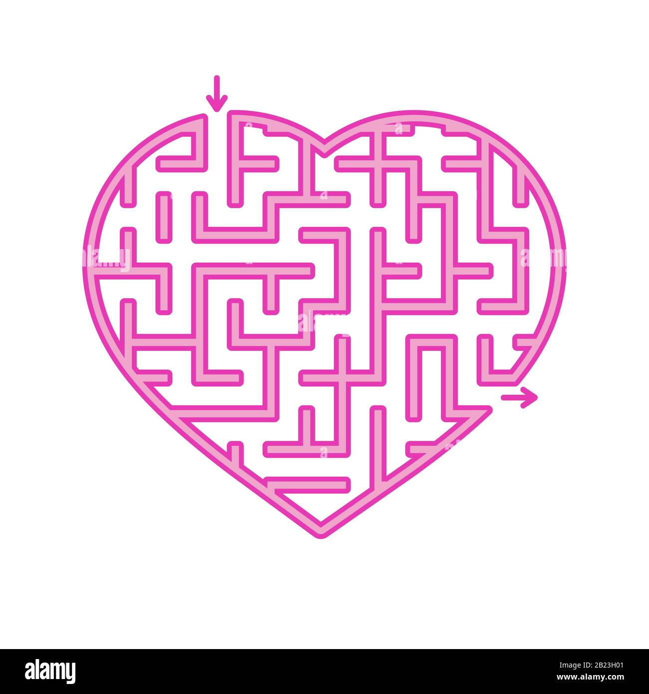 Labyrinth heart. Simple flat vector illustration isolated on white ...