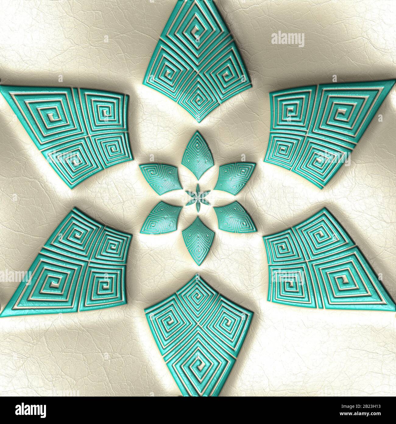 Leather tile with embossed optical illusion Stock Photo - Alamy