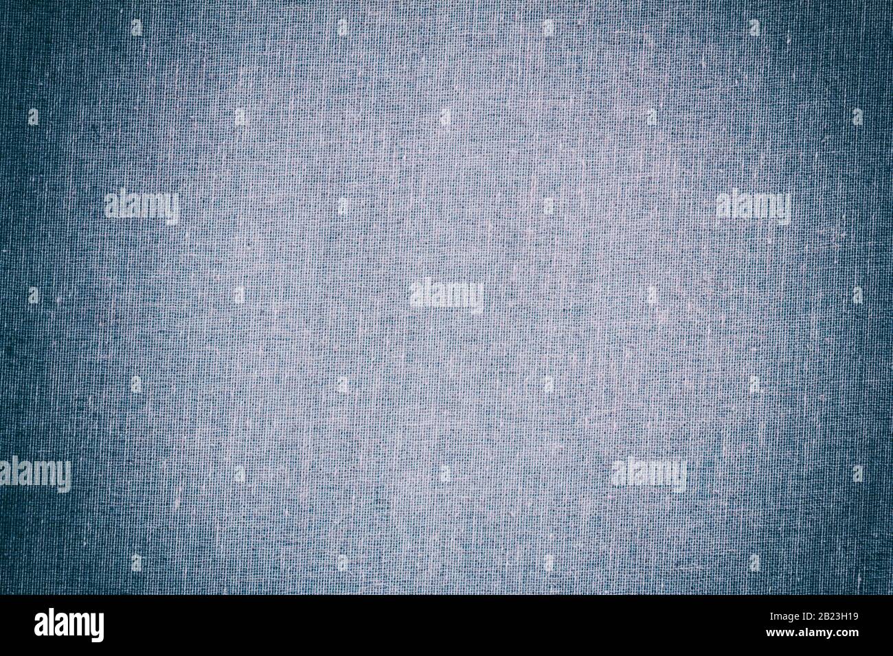 background texture of light blue canvas fabric with vignette Stock ...