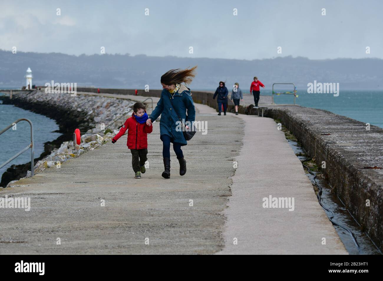 Brixham light house jetty hi-res stock photography and images - Alamy