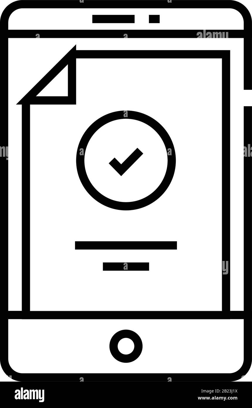 Receipt line icon, concept sign, outline vector illustration, linear ...