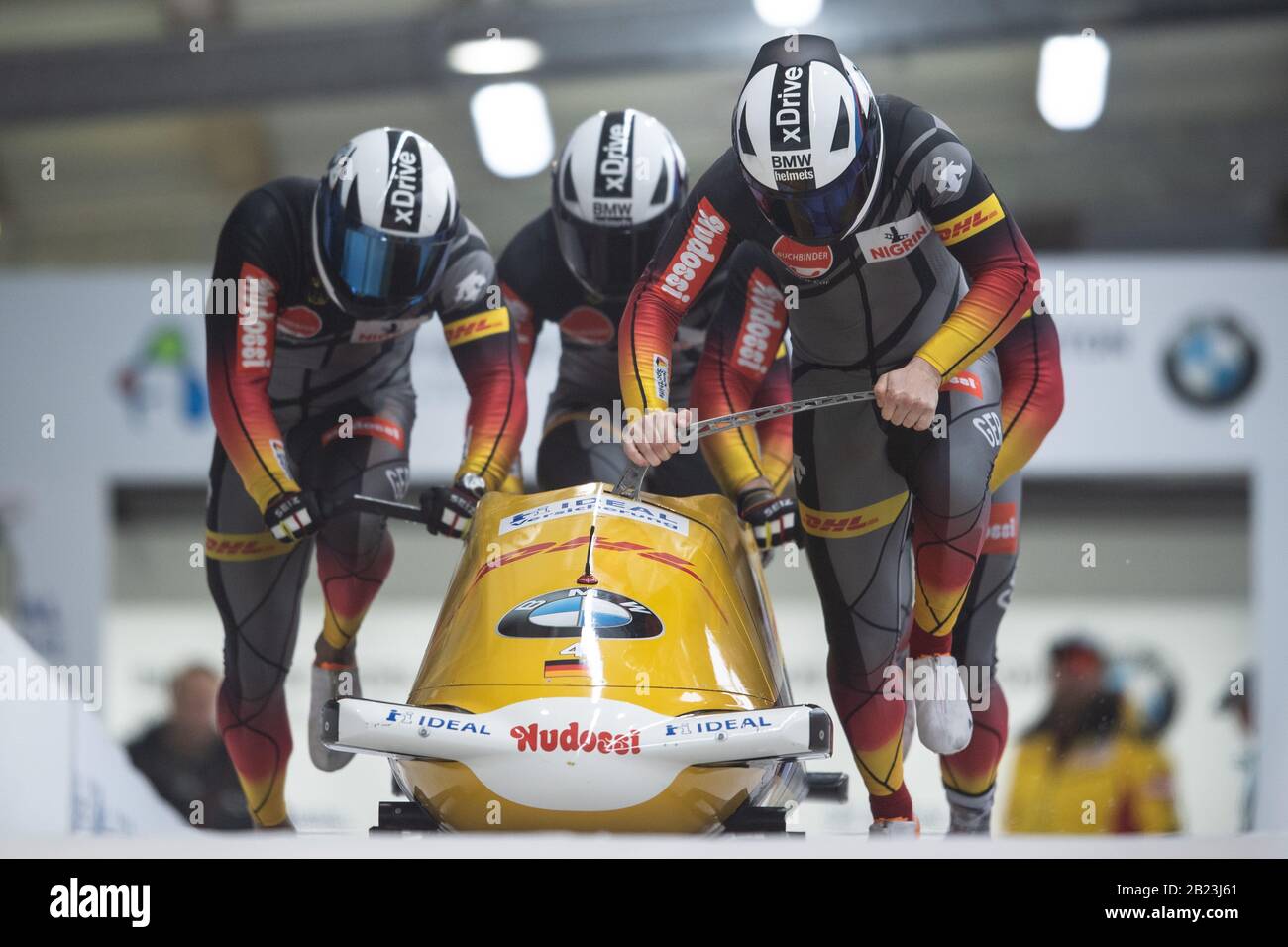 Altenberg, Germany. 29th Feb, 2020. Bob: World Championship, four-man ...