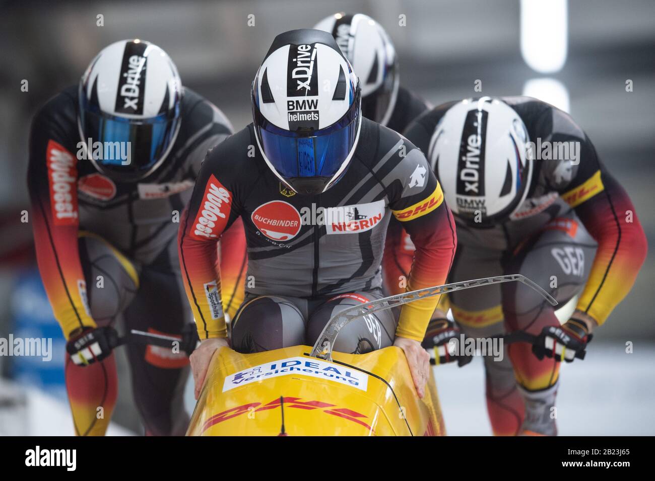 Altenberg, Germany. 29th Feb, 2020. Bob: World Championship, four-man ...