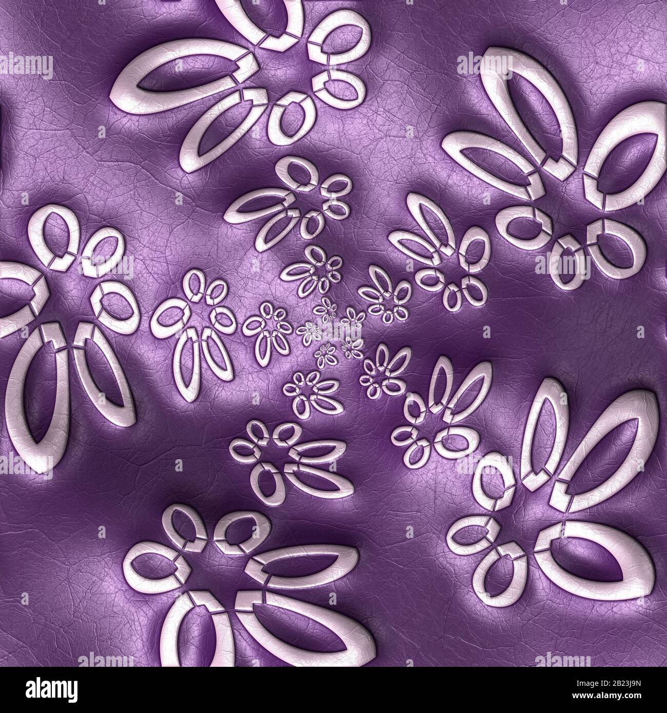 Leather tile with embossed optical illusion Stock Photo - Alamy