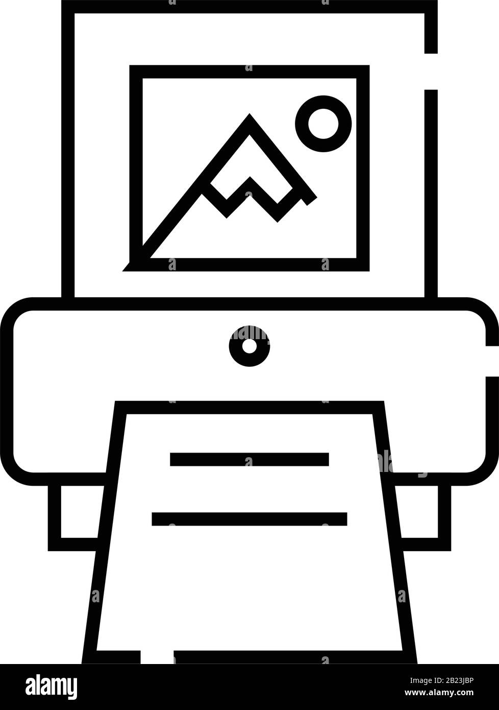 Printing line icon, concept sign, outline vector illustration, linear ...