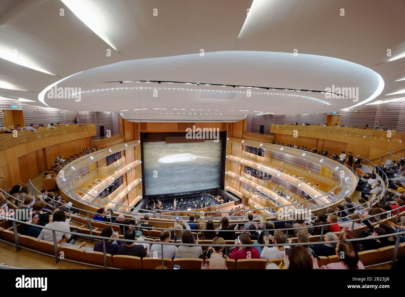 People in the Mariinsky II, the new stage of Mariinsky theatre before ...
